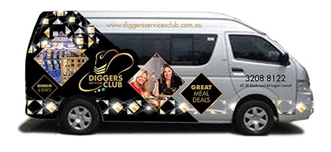 Courtesy Bus | Diggers Services Club in Logan Central