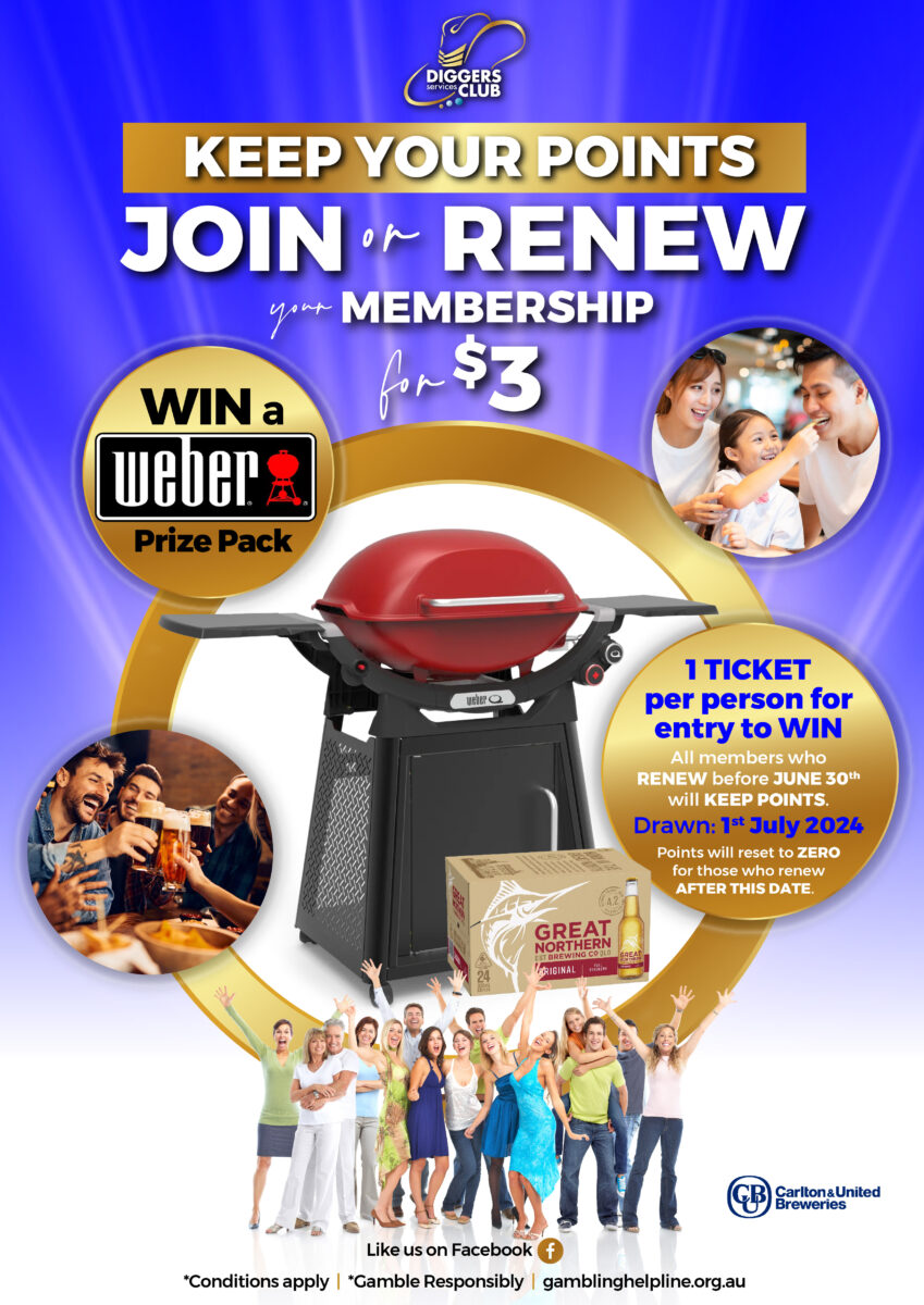 New Membership - Join Today! | Diggers Services Club