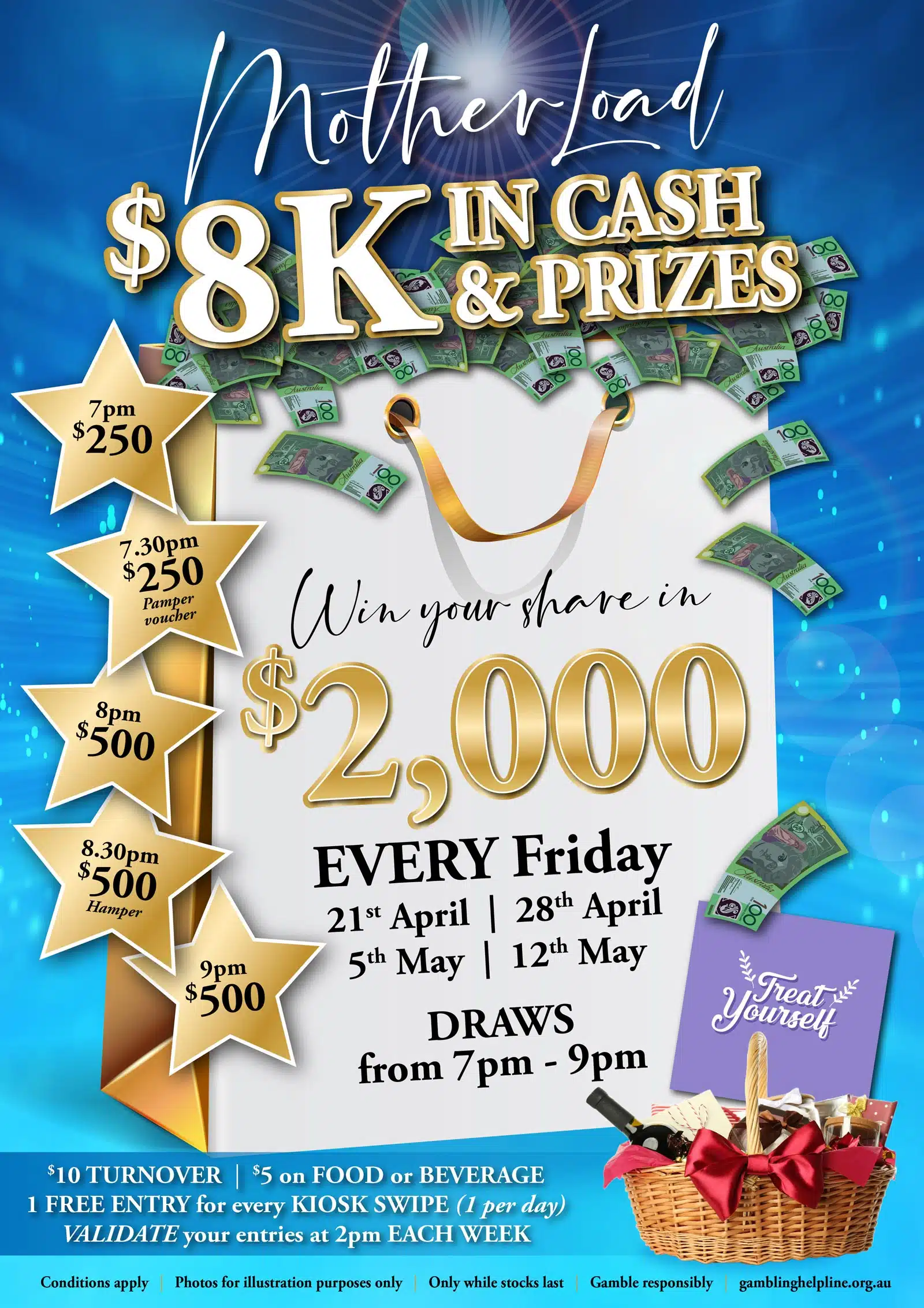 Motherload - 8K in Cash & Prizes - Diggers Services Club